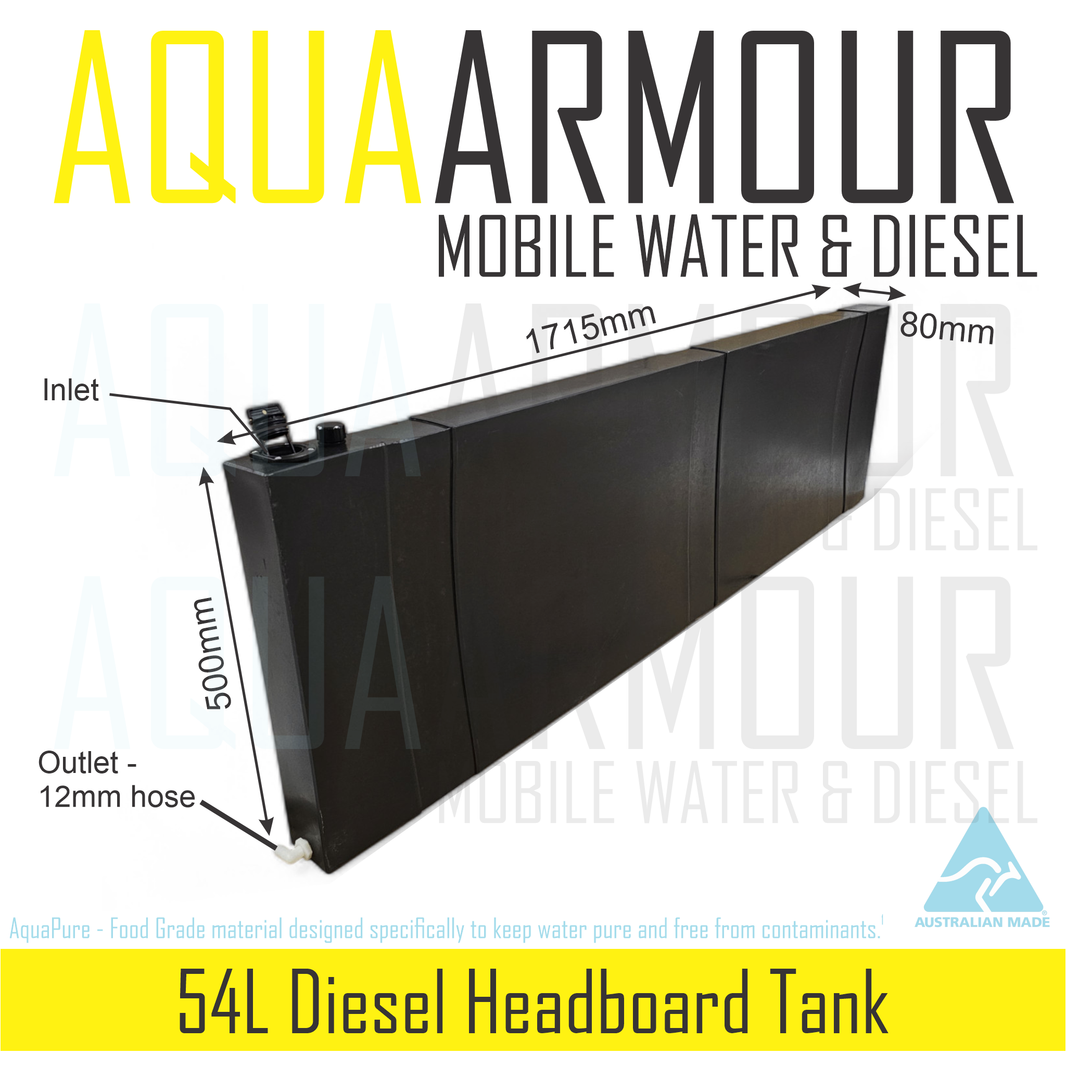 Headboard Diesel Tanks – Ute, Truck, Tray & Canopy Vehicles – Aqua Armour
