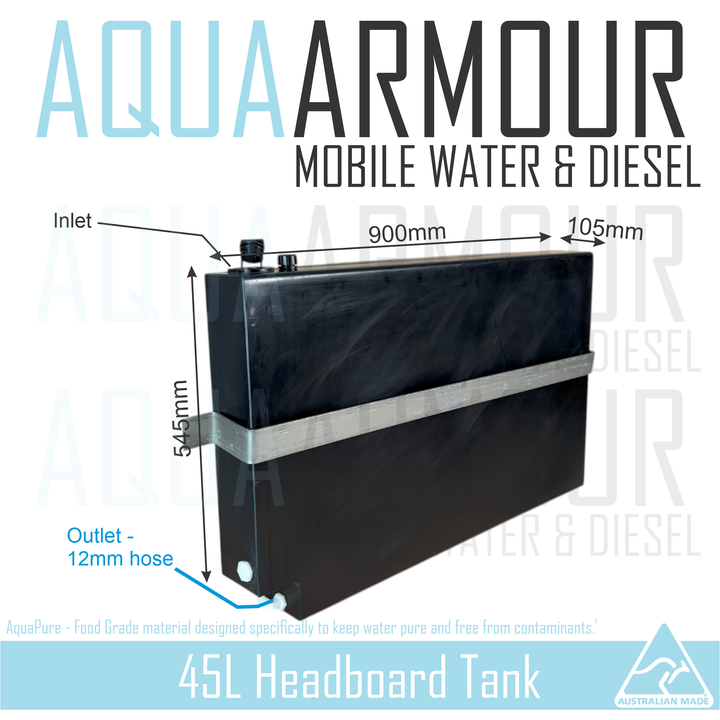 Headboard Water Tanks For Tray & Canopy – Aqua Armour