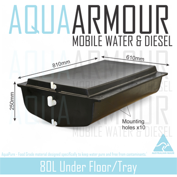 Under Tray Water Tank Range For Utes - Aqua Armour