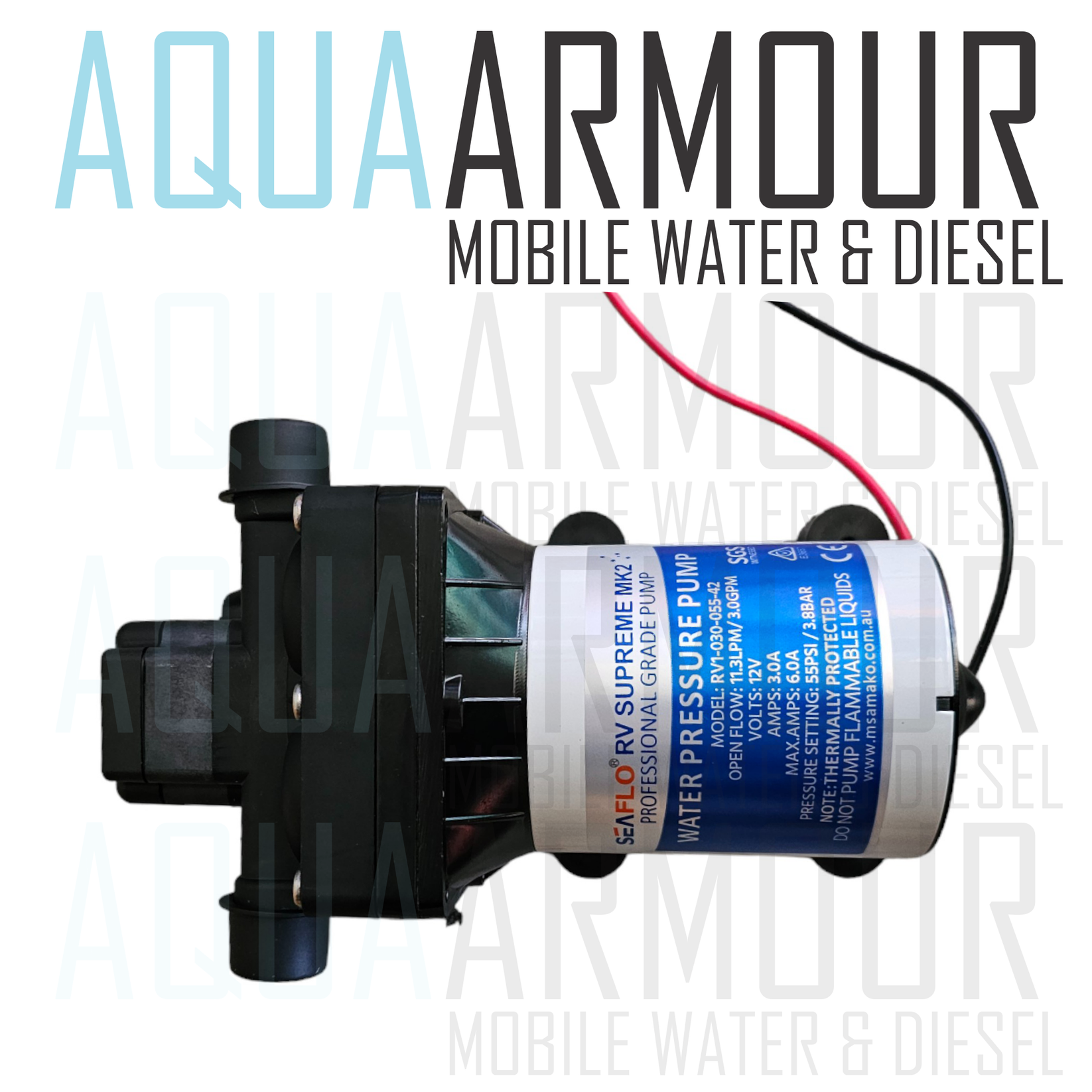 Seaflow RV Supreme MKII 11.3LPM / 55PSI Pump – Aqua Armour